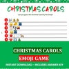Christmas Carols Emoji Game Printable christmas Carols Quiz church and ...