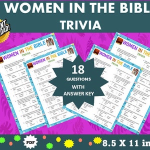 Women of the Bible Trivia Quiz - Etsy
