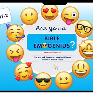 Bible Emoji Game Are You a Bible Emogenius Games for - Etsy