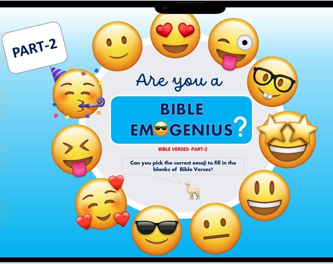 Bundle of 6 Religious Bible Guess the Emoji Games - Etsy Canada