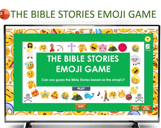 Bundle of 6 Religious Bible Guess the Emoji Games - Etsy Canada