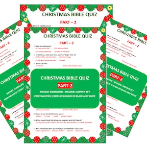 Christmas Bible Quiz Part- 2 | Christmas Bible Trivia| Church Small ...