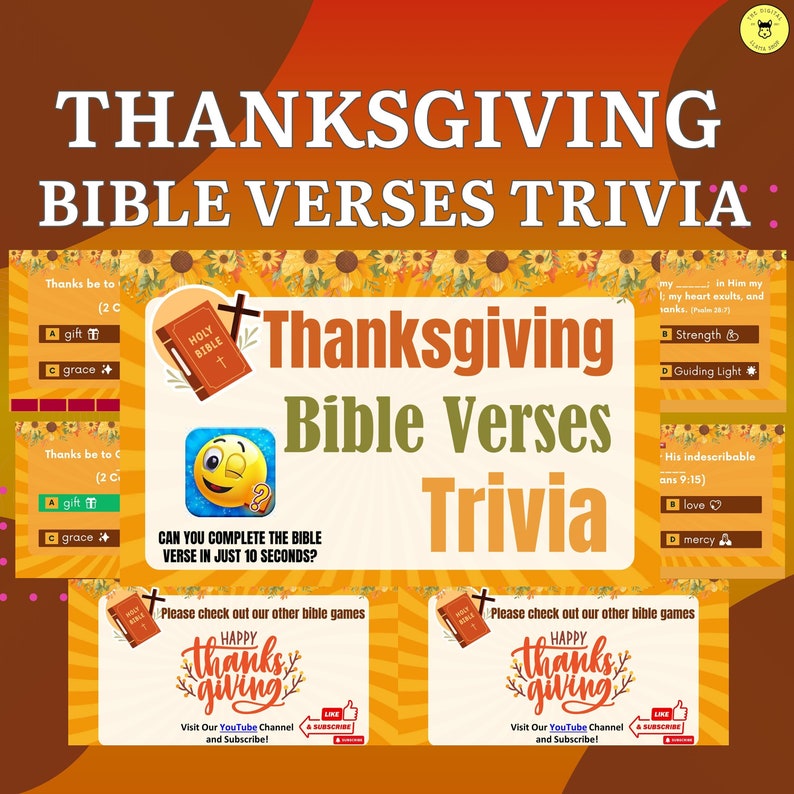 Thanksgiving Bible Verses Trivia Emoji Game (PPT File) - Etsy