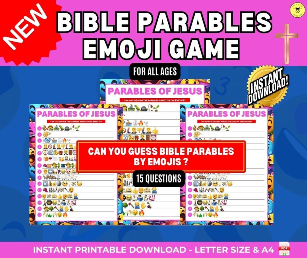 Bible Parables Emoji Game: Church Study Activity (instant Download) - Etsy