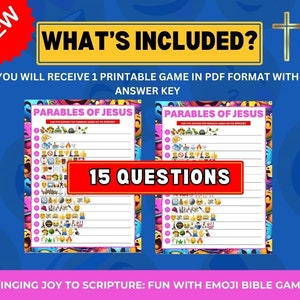 Bible Parables Emoji Game: Church Study Activity (instant Download) - Etsy