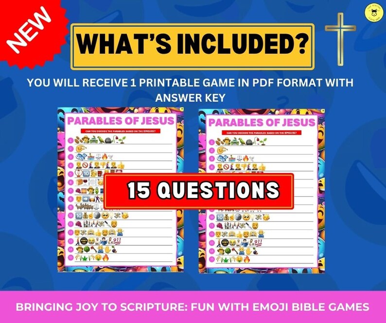 Bible Parables Emoji Game: Church Study Activity (instant Download) - Etsy