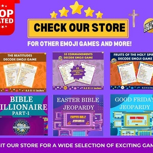 Bible God's Names Emoji Game Printable | God's Names From the Bible ...