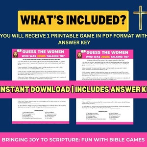 Bible Trivia | Guess the Women | Who Was Jesus Talking To? Game ...