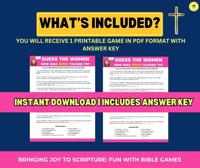 Bible Trivia | Guess the Women | Who Was Jesus Talking To? Game ...