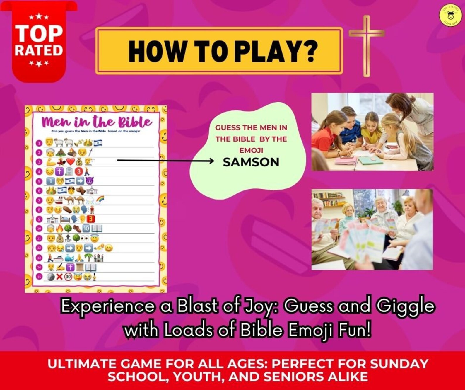 Bible Emoji Game| Men in the Bible Printable | Men in the Bible Quiz ...