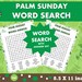 Palm Sunday Word Search bible Palm Sunday Game Printable Instant ...
