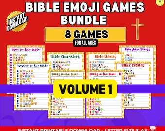 Bible Games, Fun Emoji Bible Quiz, Church Bible Games for Kids, Teens ...