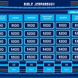 Bible Stories Jeopardy Game: Church Trivia (windows PC) - Etsy