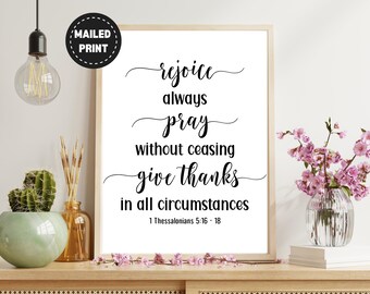 1 Thessalonians 5:16-18 Poster - Etsy