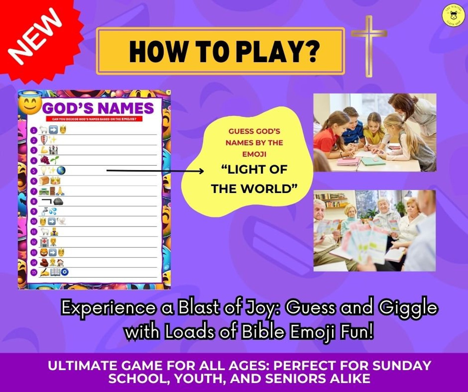 Bible God's Names Emoji Game Printable | God's Names From the Bible ...