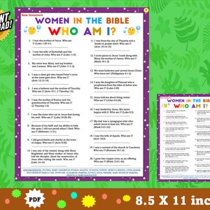Women in the Bible Game Printable | Women of the Bible New Testament ...