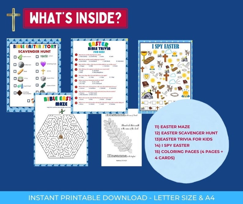 Ultimate Bible Easter Activity Bundle | Christian Easter Activity Games ...
