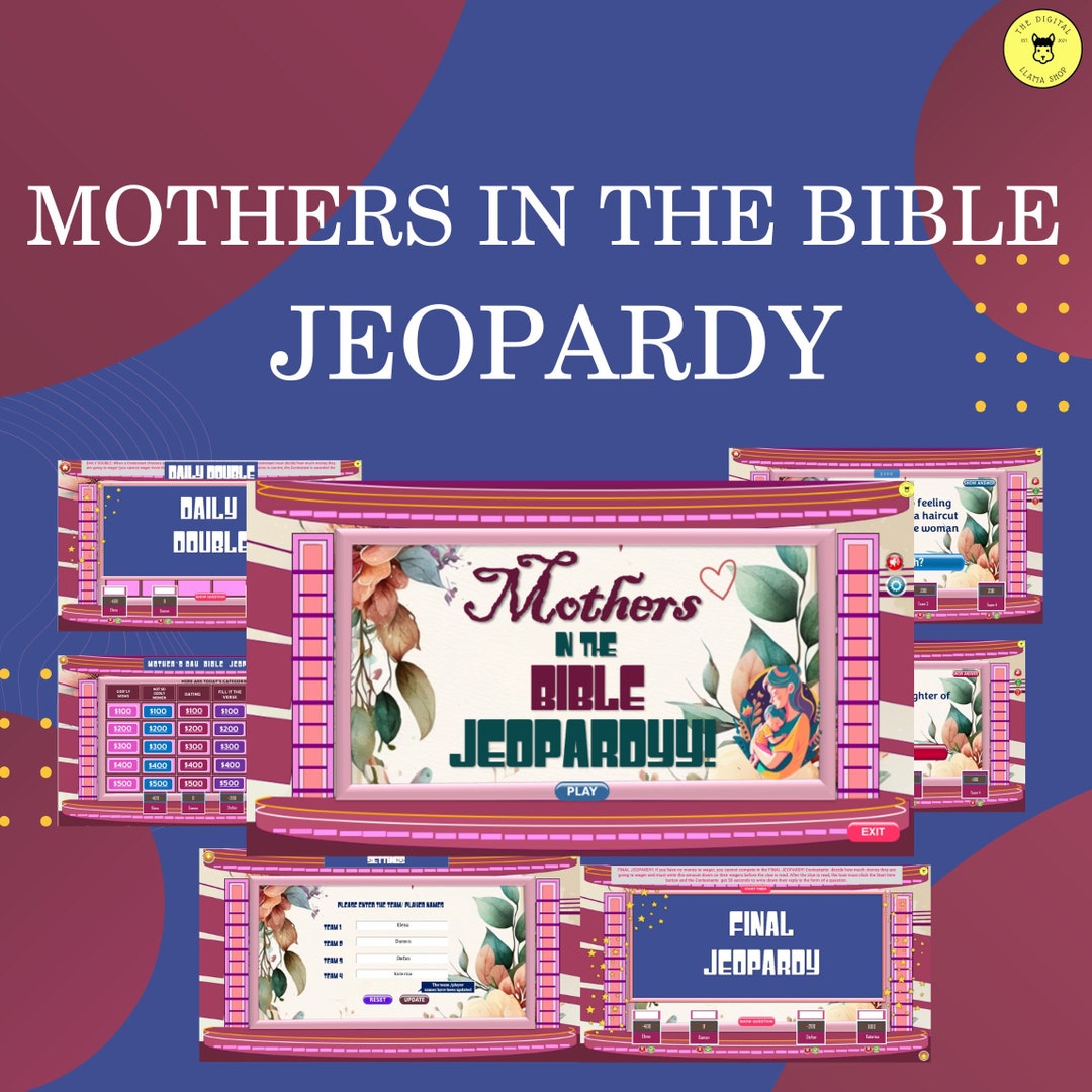 Mothers in the Bible Jeopardy Game: Church Activity (windows PC) - Etsy