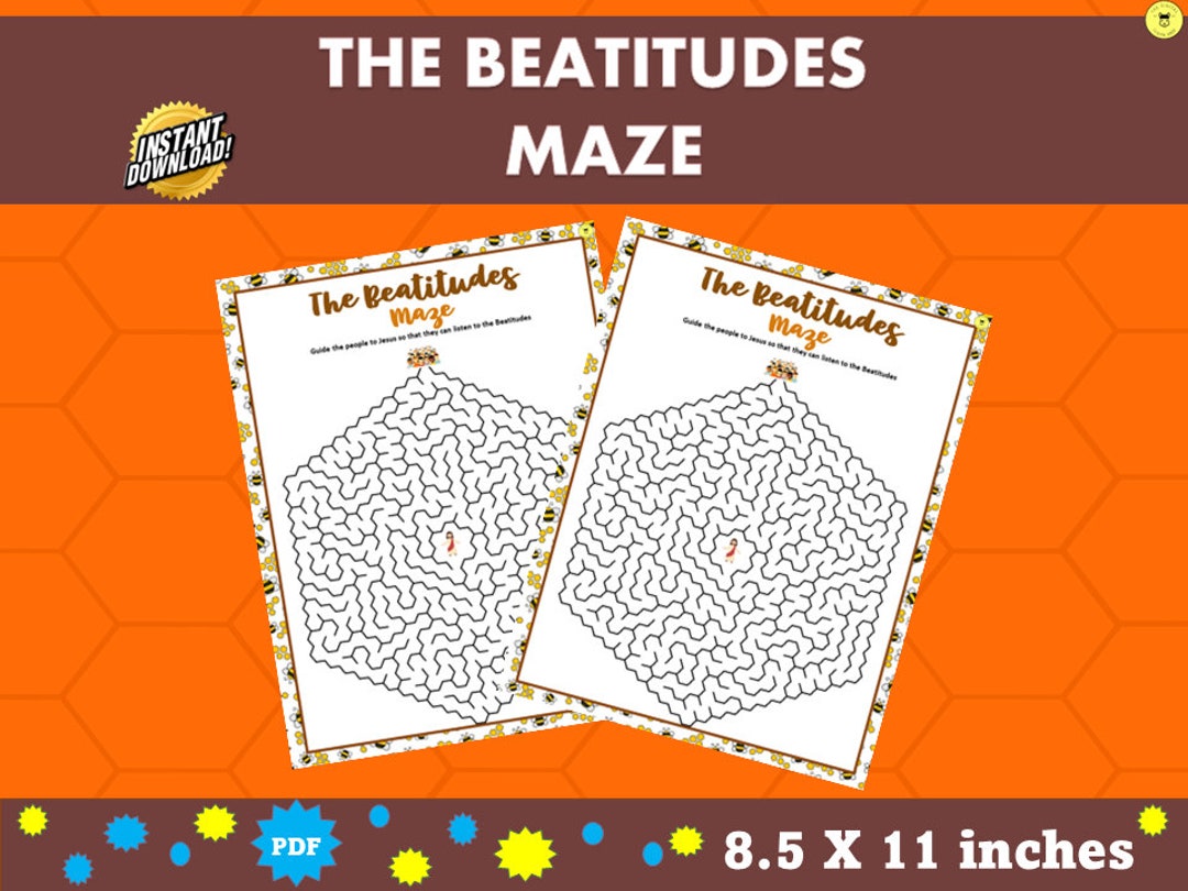 Beatitudes Maze bible Beatitudes Game Printable Sunday School Games ...