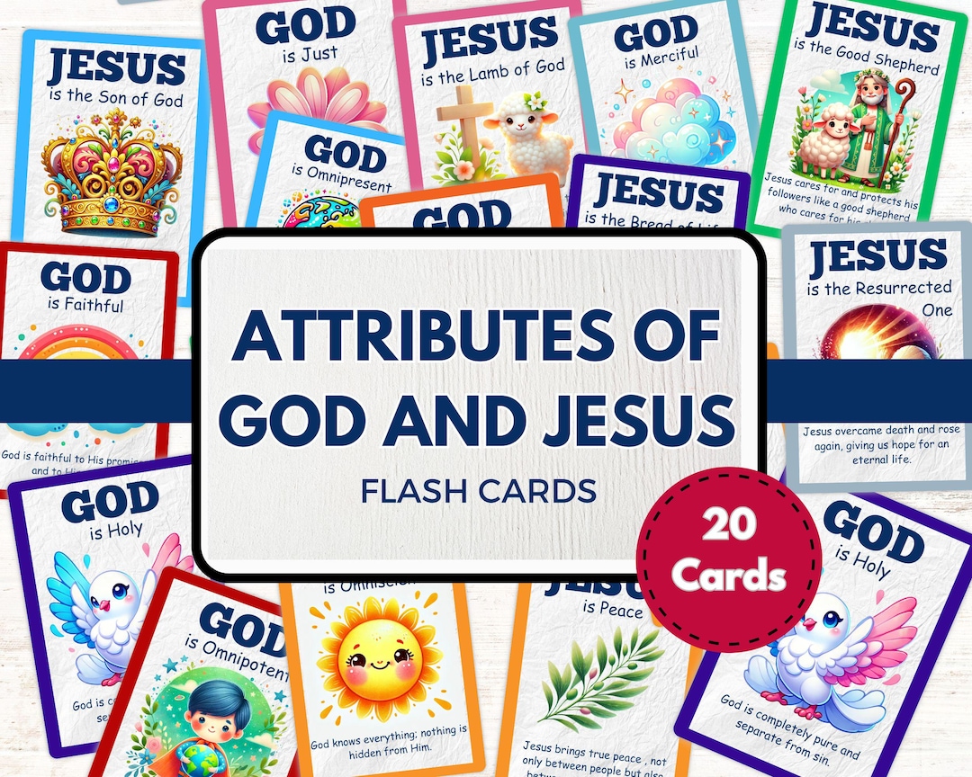 Attributes of God and Jesus Printable for Kids | | Christian Flashcards ...