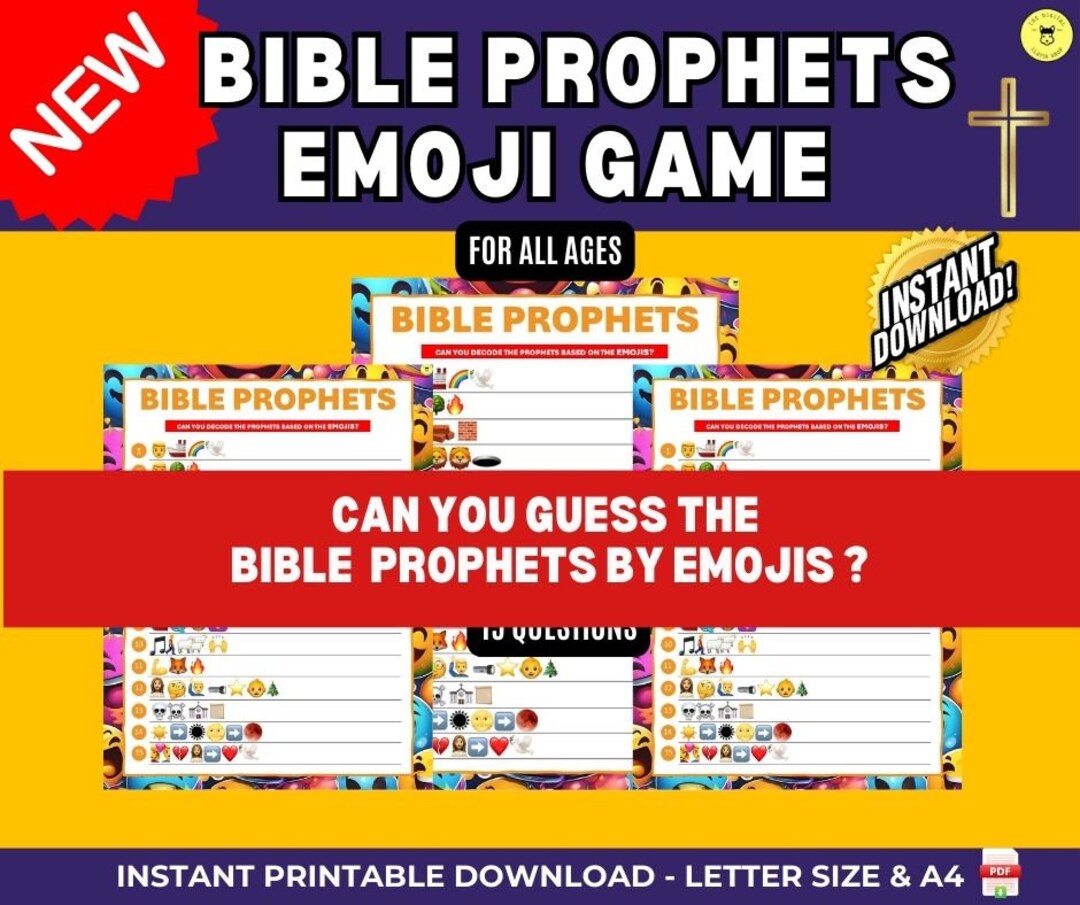 Buy Bible Prophets Emoji Game Printable Prophets From the Bible Quiz ...