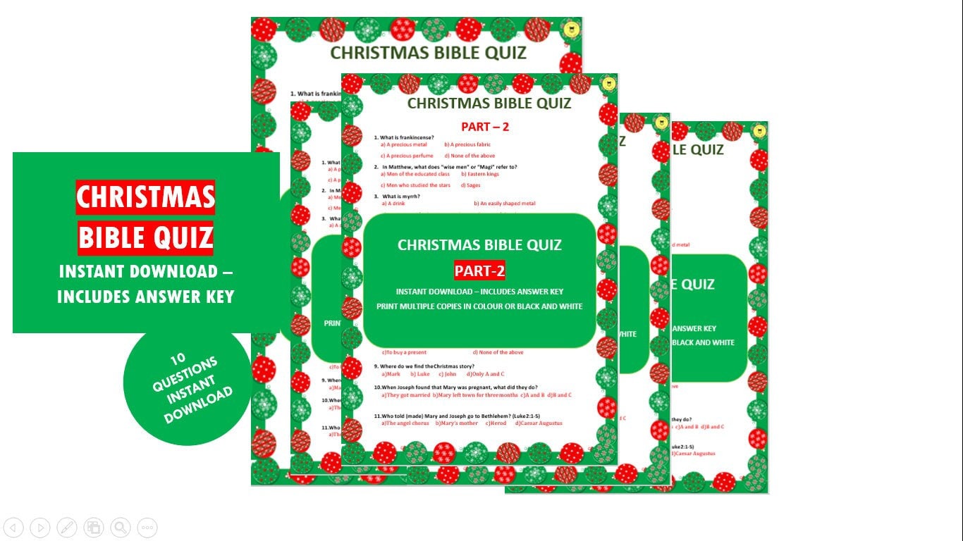 Christmas Bible Quiz Part- 2 | Christmas Bible Trivia| Church Small ...