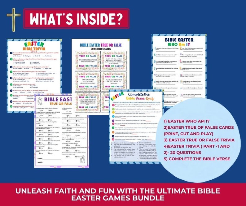 Ultimate Bible Easter Activity Bundle | Christian Easter Activity Games ...