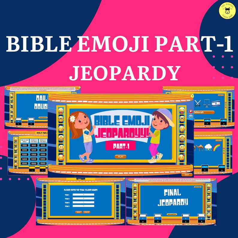 Bible Emoji Jeopardy Game: Kids & Adults Zoom Activity (instant ...