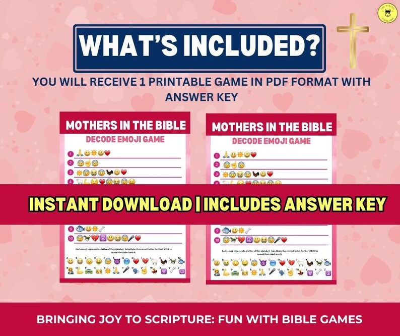 Juego de emojis de las Madres de la Biblia: Descifra los nombres ...
