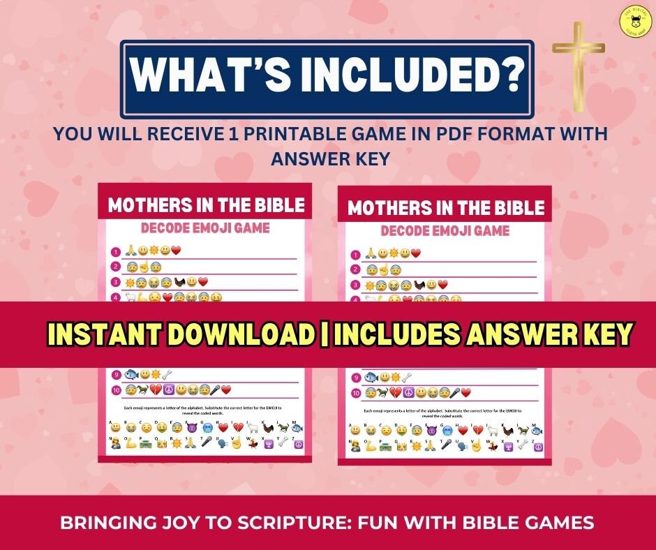Bible Mothers Decode Emoji Game| Decode the Mothers Names Using Emoji ...