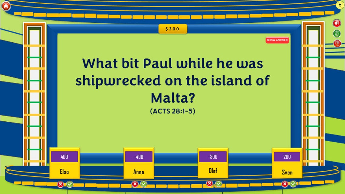 Bible Jeopardy | General Bible Jeopardyy |trivia Party Games | Bible ...