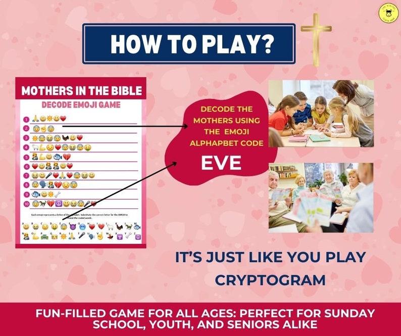 Bible Mothers Decode Emoji Game Decode the Mothers Names Using Emoji L ...
