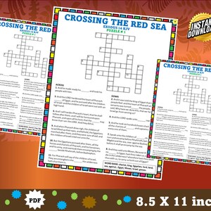 Bible Crossword Puzzle | Crossing the Red Sea Crossword Puzzle | Bible ...