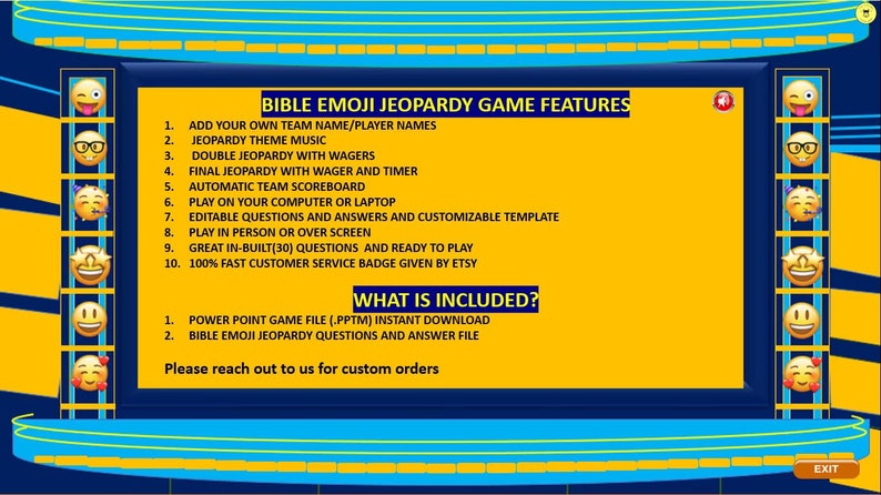 Bible Emoji Jeopardy Game: Zoom Activity for Kids & Adults (instant ...