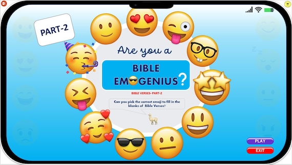 Bible Emoji Game Are You a Bible Emogenius Games for - Etsy