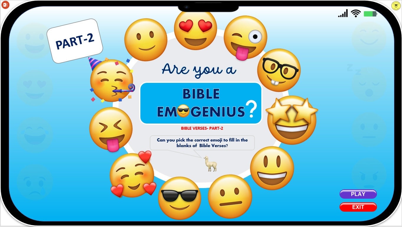 Bible Emoji Game Are You a Bible Emogenius Games for Kids, Youth and ...