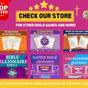 Bible Couples Emoji Game: Church Activity (printable PDF) - Etsy