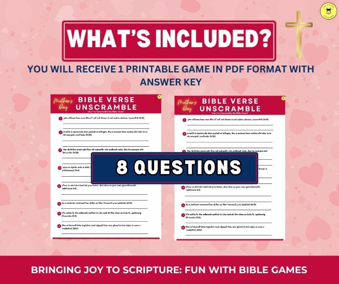 Mothers Day Bible Verse Unscramble Bible Games Mothers Day Game ...