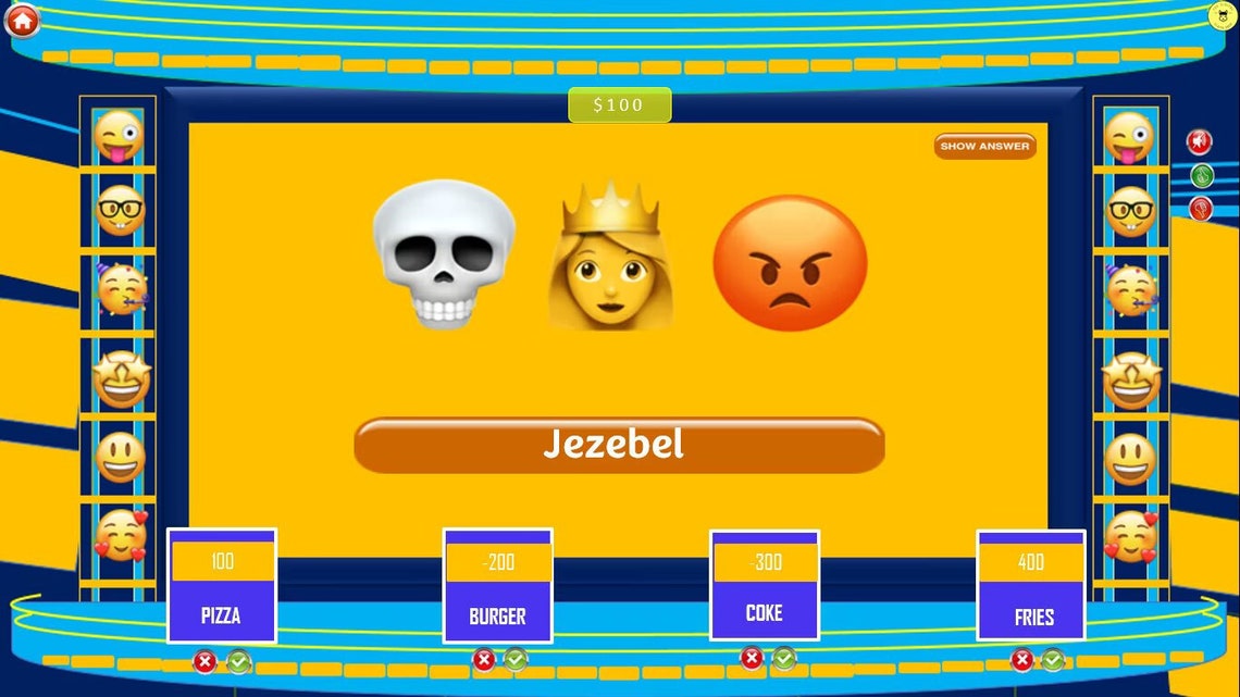 Bible Emoji Jeopardy Game: Zoom Activity for Kids & Adults (instant ...