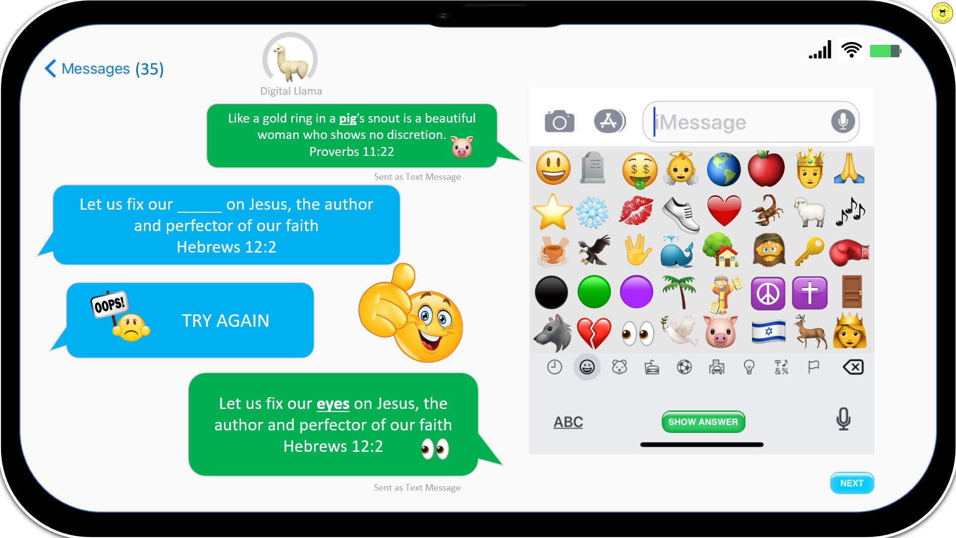 Bible Emoji Game Are You a Bible Emogenius Games for Kids, Youth and ...