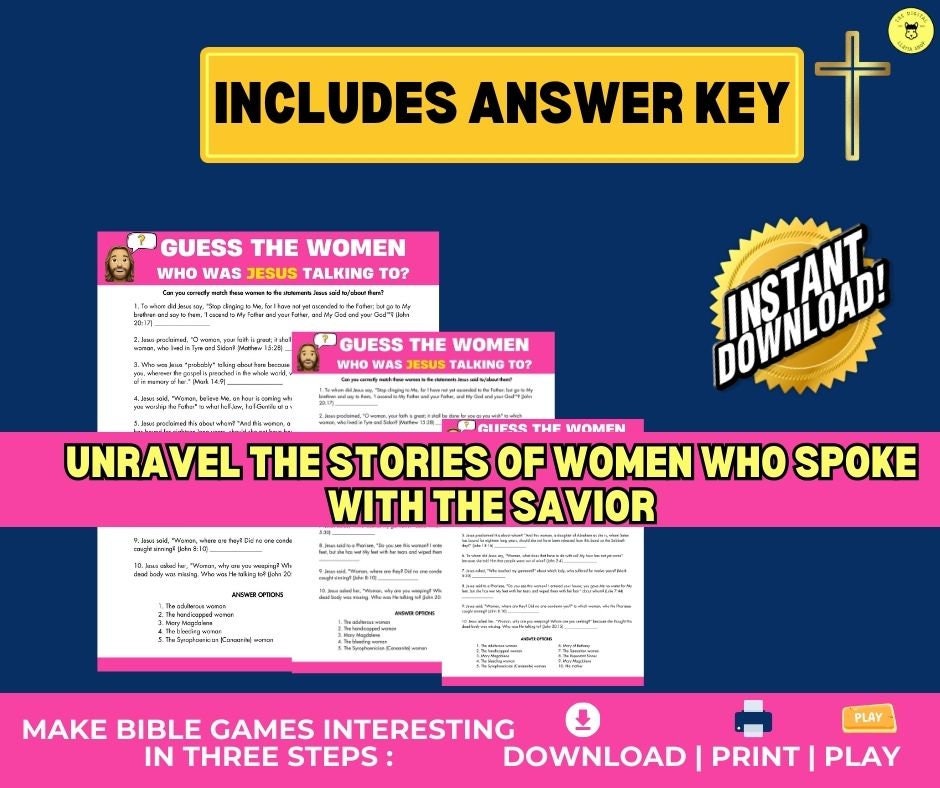 Bible Trivia | Guess the Women | Who Was Jesus Talking To? Game ...