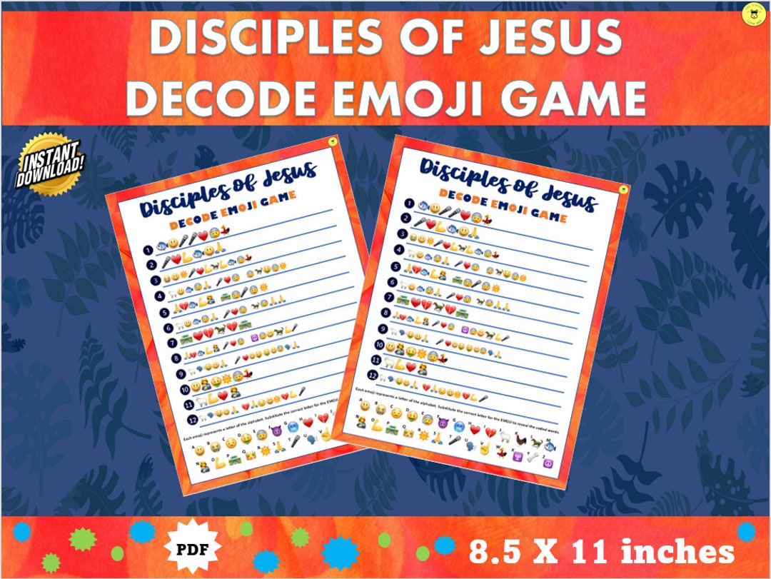 Disciples of Jesus Emoji Decode Game Disciples of Jesus Decode Game ...