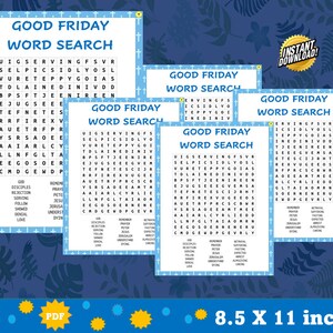 Good Friday Word Search |good Friday Activity Printable | Instant ...