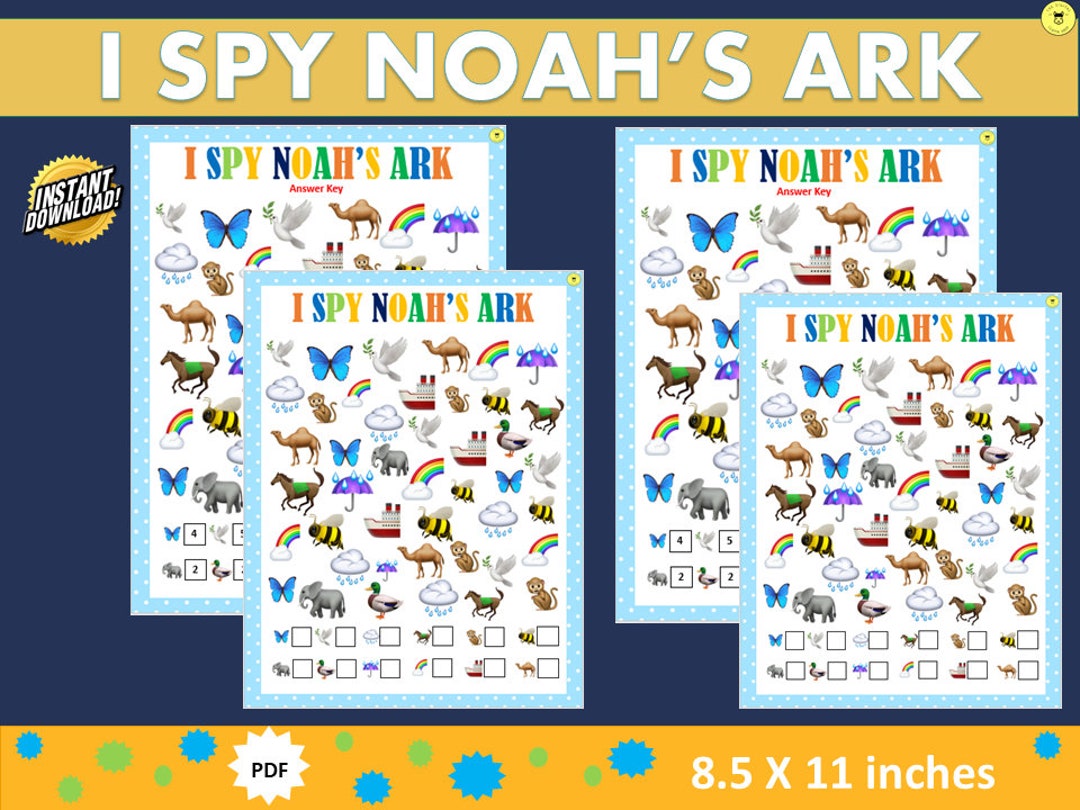 I Spy Noah's Ark noah's Ark I Spy Printable fun - Etsy Canada