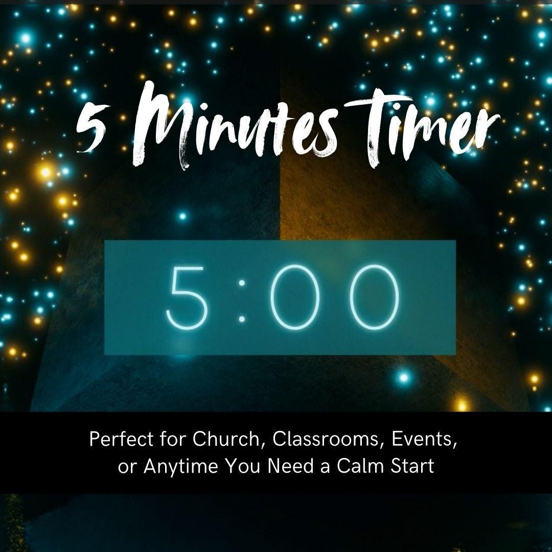 5-minute Fluorescent Timer: Church & Event Video (instant Download) - Etsy