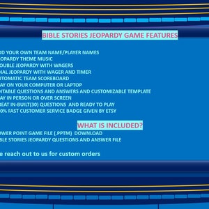 Bible Stories Jeopardy Game: Church Trivia (windows PC) - Etsy