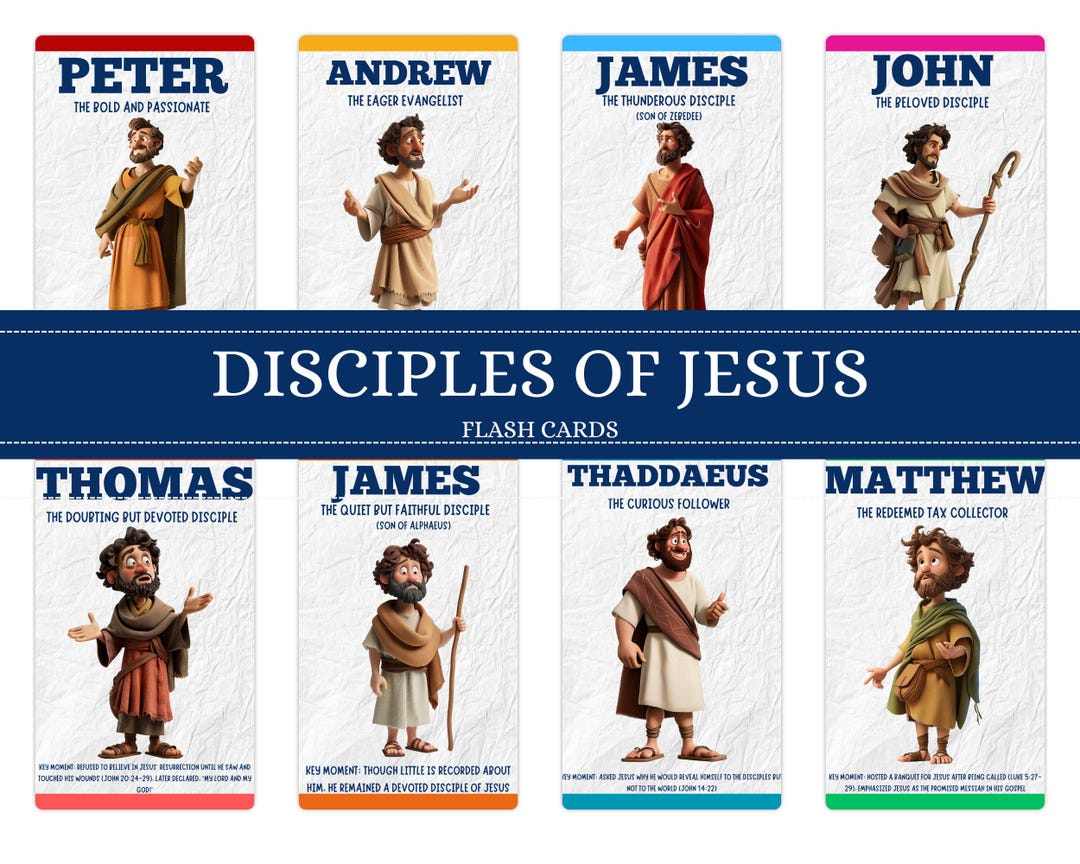 Disciples of Jesus Printable for Kids | | Christian Flashcards| Home ...