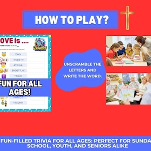 Bible Word Scramble Love is 1 Corinthians 13:4-13 Game Printable Bible ...