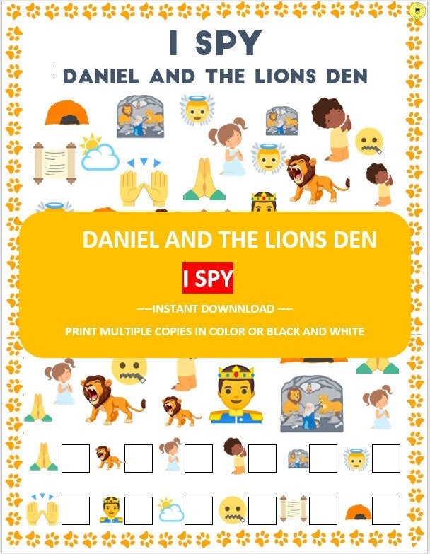 I Spy Daniel and the Lions Den Daniel and the Lions Den I | Etsy