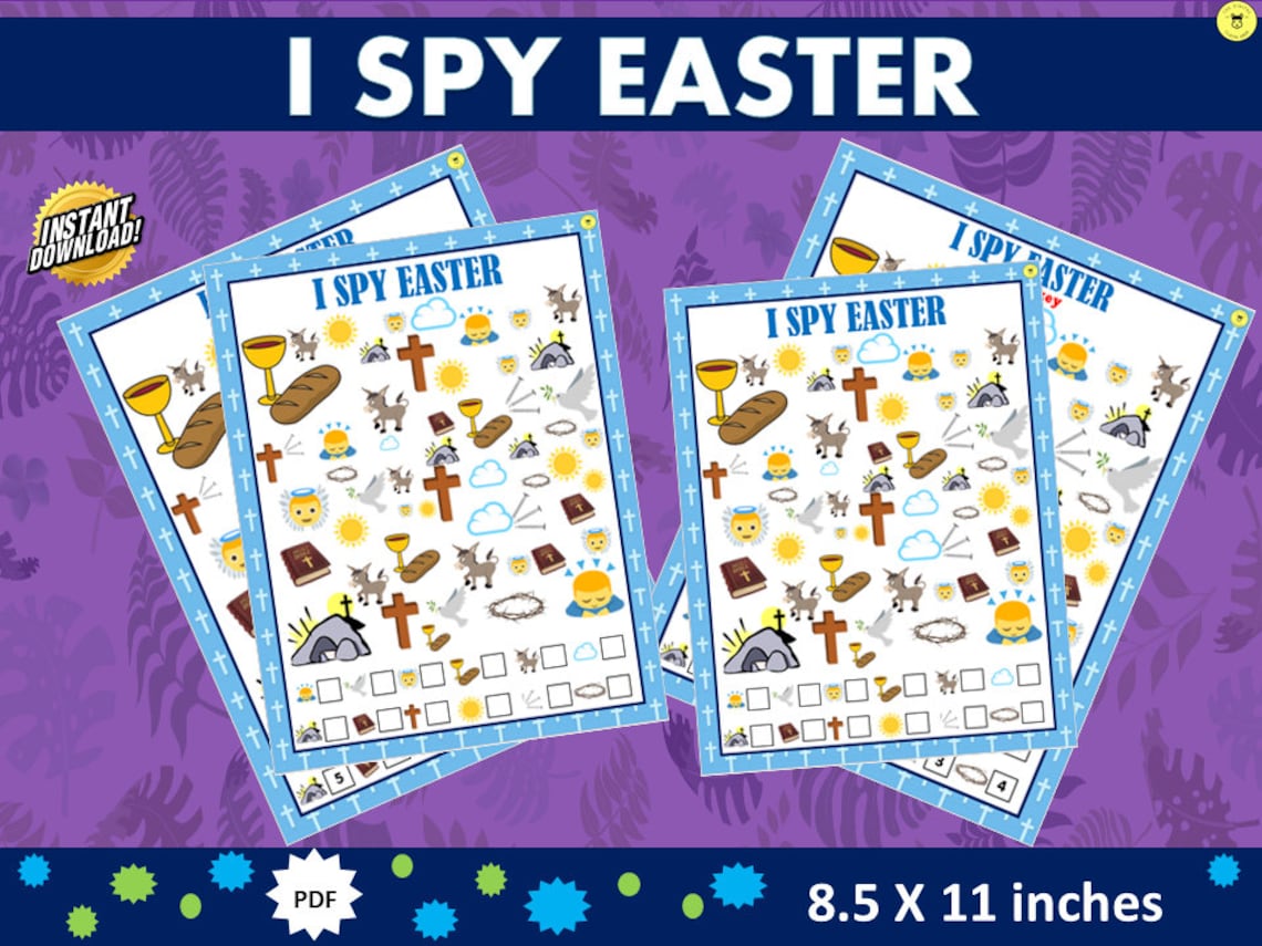 Easter Bible I Spy I Spy Bible Easter Printable church and Bible Study ...